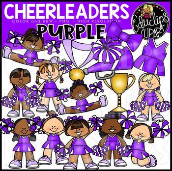Cheerleaders Clip Art Set Purple Educlips Clipart By Educlips Clip Art