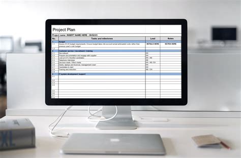 Simple Project Planner Excel Project Planner Spreadsheet Project Management Template Gantt
