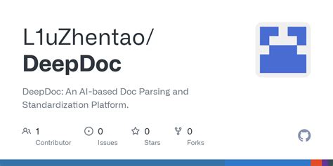 GitHub L UZhentao DeepDoc DeepDoc An AI Based Doc Parsing And Standardization Platform