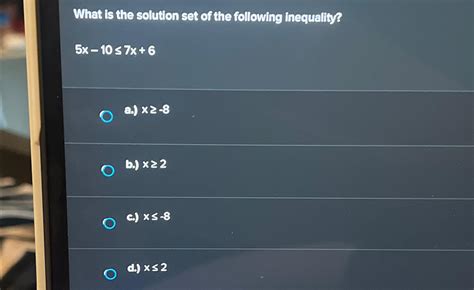Solved What Is The Solution Set Of The Following Chegg