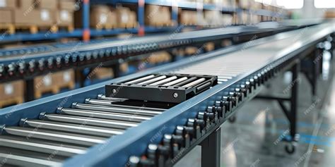 Top View Of Warehouse Conveyor System Automating Delivery Processes In