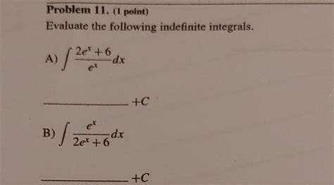 solved problem 11 1 point evaluate the following