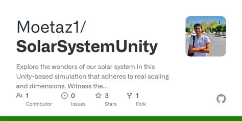 GitHub Moetaz SolarSystemUnity Explore The Wonders Of Our Solar System In This Unity Based