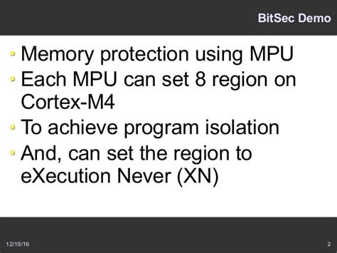 Armv7 M Mpu Memory Protection Unit Xn Example