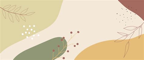 Minimal Abstract Background Vector Illustration Soft Earth Tone Pastel