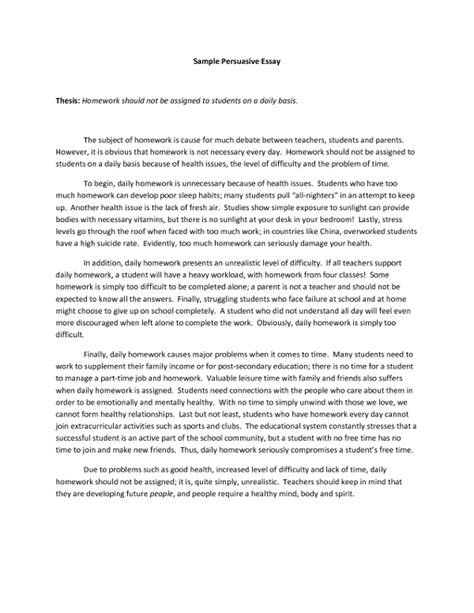 Writing A Persuasive Essay Outline