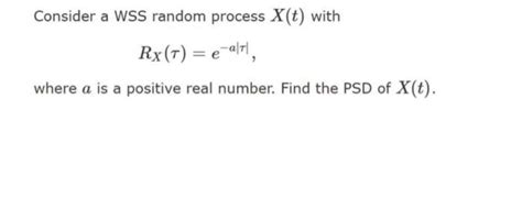 solved consider a wss random process x t with rx t