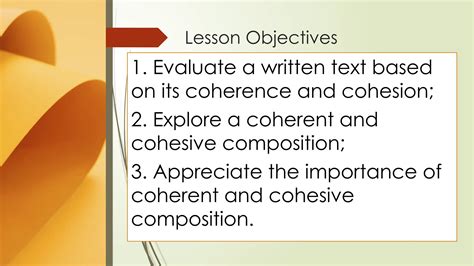Coherence And Cohesion Pptx A Properties Of A Well Written Text Pptx