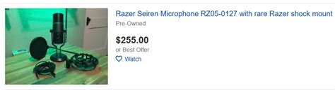 Shock Mount For Razer Seiren For Noise Cancellation Music Gear Zone