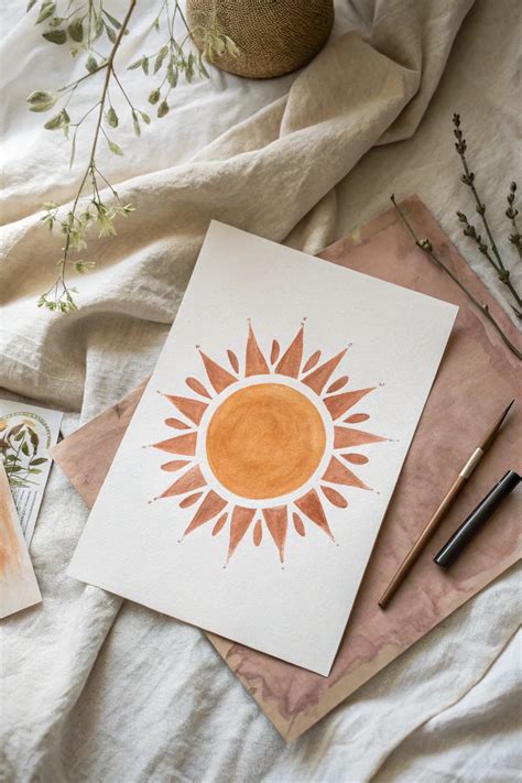 21 Bright Easy Sun Painting Ideas For Beginners Finebrushes