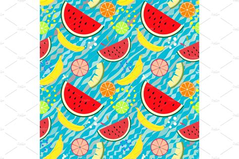 Summer Fruits Seamless Vector Masterbundles