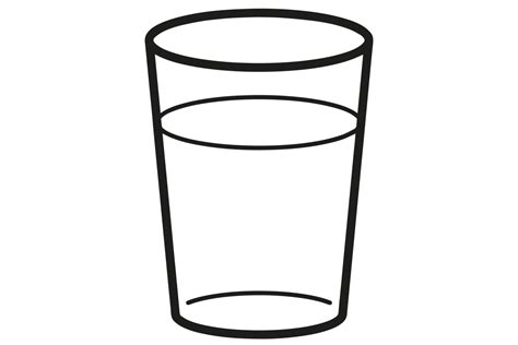 Water Glass Icon On Transparent Background Png