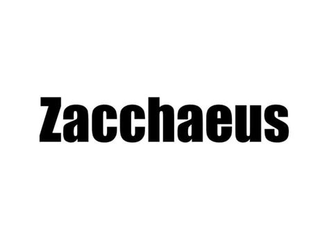 Zaccheus Picture Slideshow Pptx