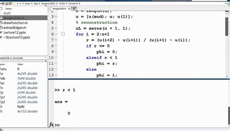 Mit Numerical Methods For Pdes Lecture 12 Flux Limiter Demo Youtube