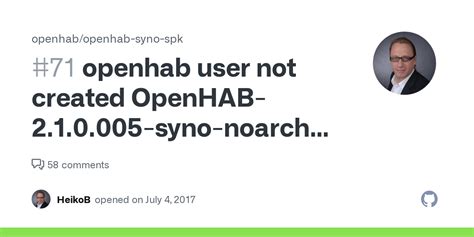 openhab user not created openhab 2 1 0 005 syno noarch 0 001 spk