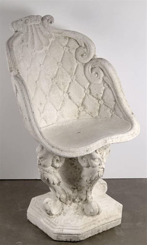 Pair Of Large Italian Garden Stone Chairs Individually Priced At 1stdibs