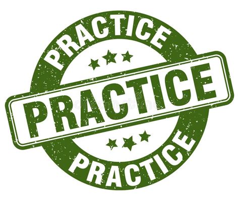 Practice Stamp Practice Label Round Grunge Sign Stock Vector