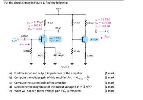 Solved A ﻿find The Input And Output Impedances Of The