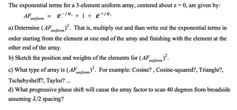 The Exponential Terms For A 3 Element Uniform Array