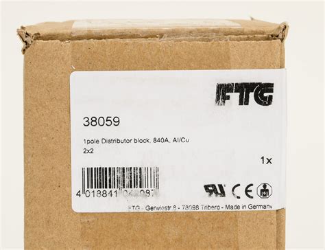 Terminal Block Enclosed 840a 1 Pole Ul 1059 Recognized Pn 38059