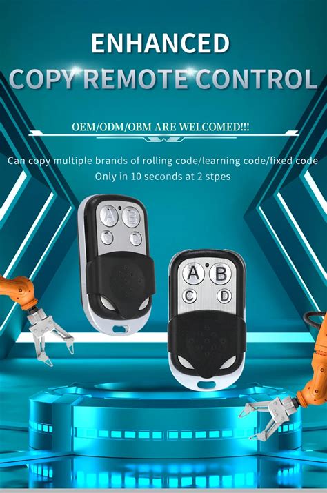 Universal Remote Control 4 Buttons Learning Rolling Code
