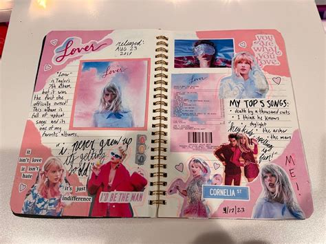 Taylor Swift Lover Journal Page Scrapbook Journal Diy Journal Books