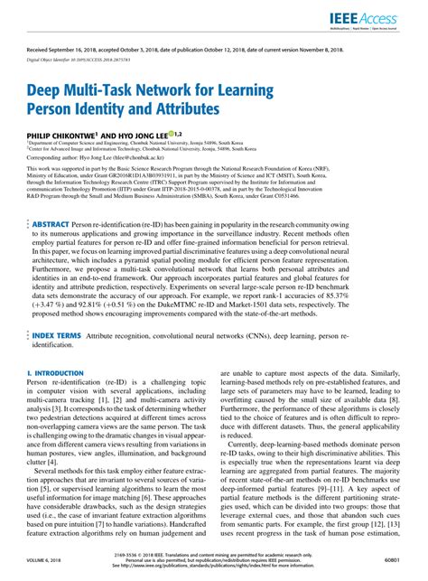 Pdf Deep Multi Task Network For Learning Person Identity And Attributes