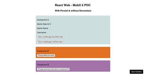 Mobx6 With Persist Starter Codesandbox