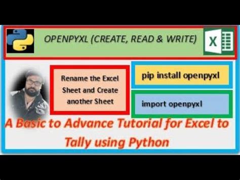 OPENPYXL CREATE READ WRITE Rename The Excel Sheet And Create
