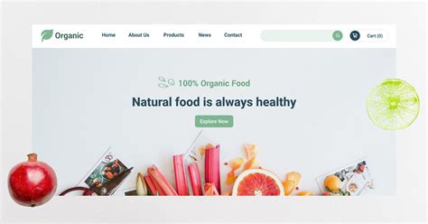 Organic Food Website Design On Behance