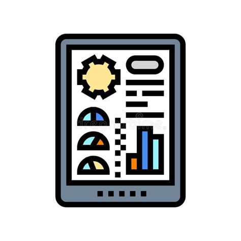 Predictive Maintenance Dashboard Color Icon Vector Illustration Stock Predictive Maintenance Dashboard Color Icon Vector Illustration Stock