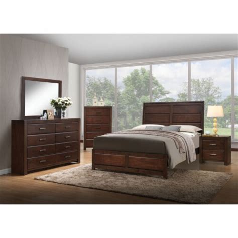 Transitional Style Classy Queen Size Bed Brown Saltoro Sherpi