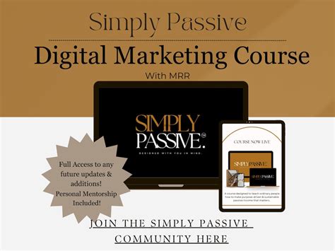 Simply Passive Digital Marketing Course With Master Resell Rights How To Make Purpose Driven