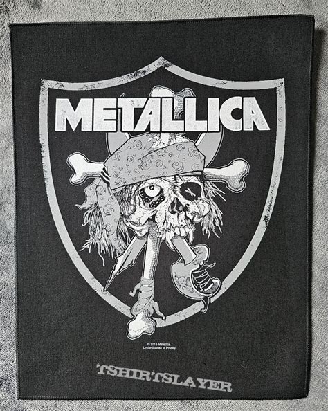 Metallica Raiders Skull Backpatch Tshirtslayer Tshirt And