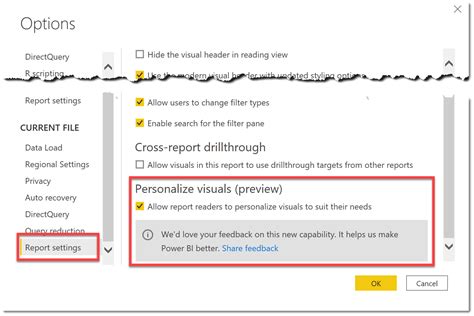 power bi personalize visuals hat full of data