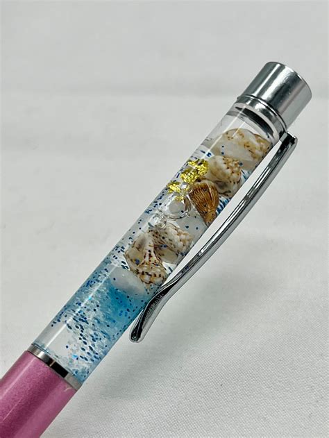 Ocean Float Pen Nautical Seashells Sand Golden Seahorse And Seaweed