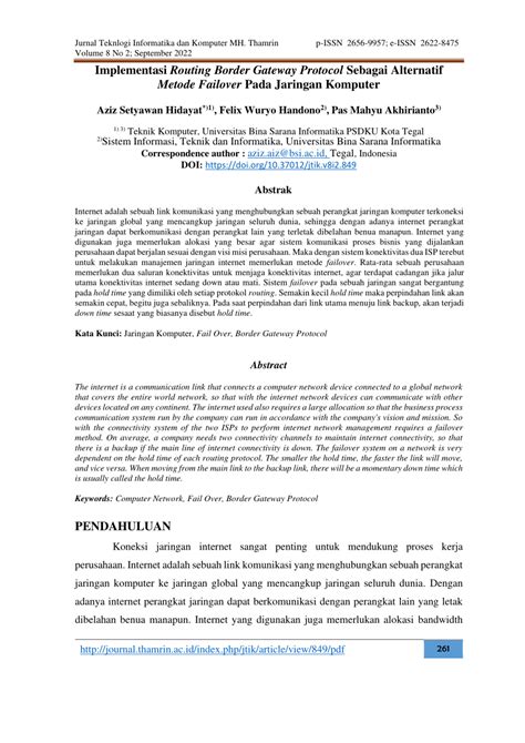 pdf implementasi routing border gateway protocol sebagai alternatif