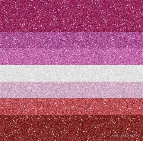 Glitter In Lipstick Lesbian Pride Flag Colors