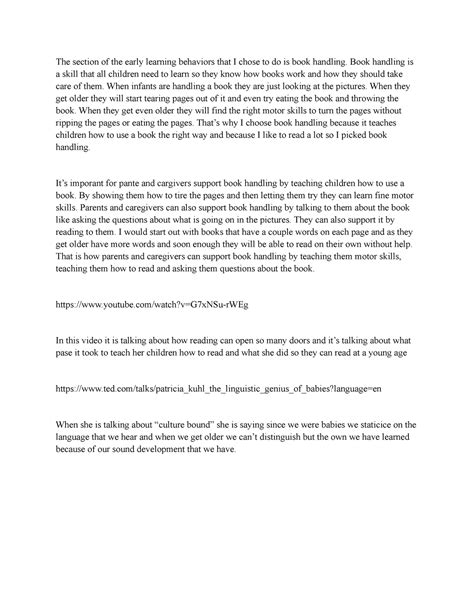 Supporting Infant Language Development The Section Of The Early