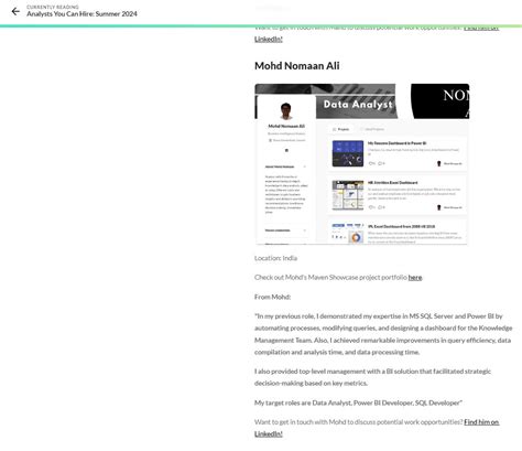 Nomaan Ali On Linkedin Proud To Have Featured On Maven Analytics 𝐀𝐧𝐚𝐥𝐲𝐬𝐭 𝐘𝐨𝐮 𝐂𝐚𝐧