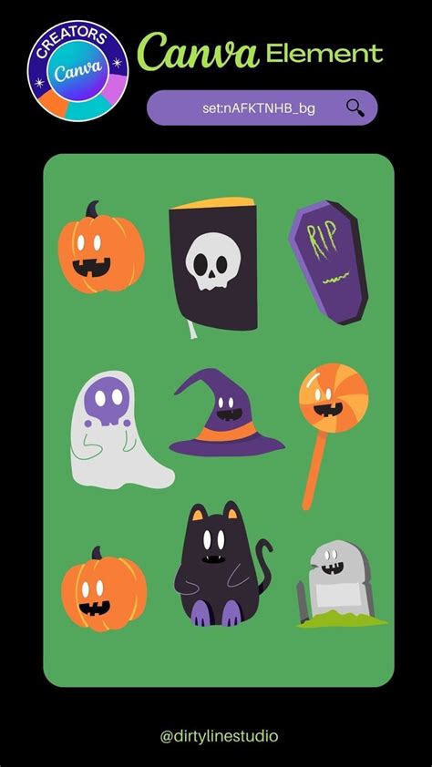 Canva Element Halloween Spooky Illustration Artofit
