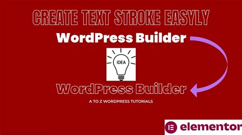 How To Create Text Stroke Effect Using Elementor Or Elementor Pro Youtube