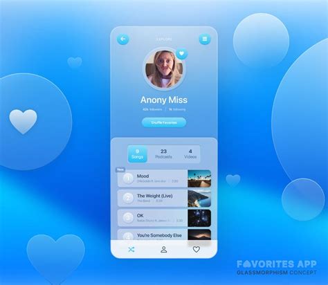 Glassmorphism App Concept Amy Peniston Concept App App Design