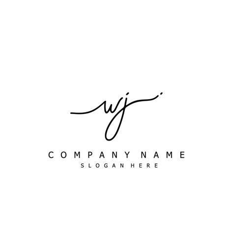 Initial Wj Handwriting Of Signature Logo 21145505 Vector Art At Vecteezy