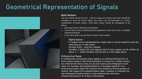 signal constellation geometric interpretation of signals