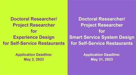 Two Doctoral Project Researcher Positions For Product Service Systems