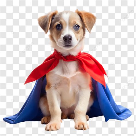 슈퍼히어로 망토를 입은 귀여운 강아지 귀엽다 강아지 슈퍼 히어로 망토를 입고 Png 일러스트 및 이미지 에 대한 무료
