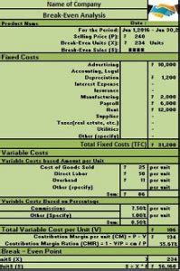 50 Break Even Analysis Graph Excel Template Free Download ExcelSHE