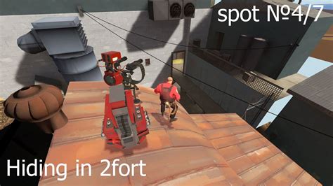 2fort Blue Team Sentry Spot Hidden Place Number Four Youtube