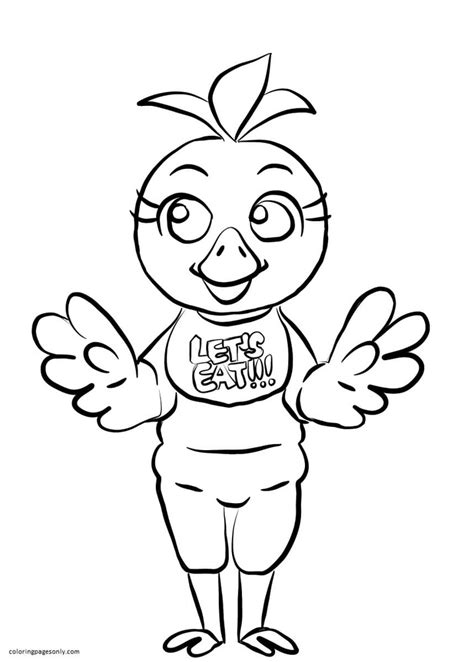 Five Nights At Freddys Chica Coloring Pages